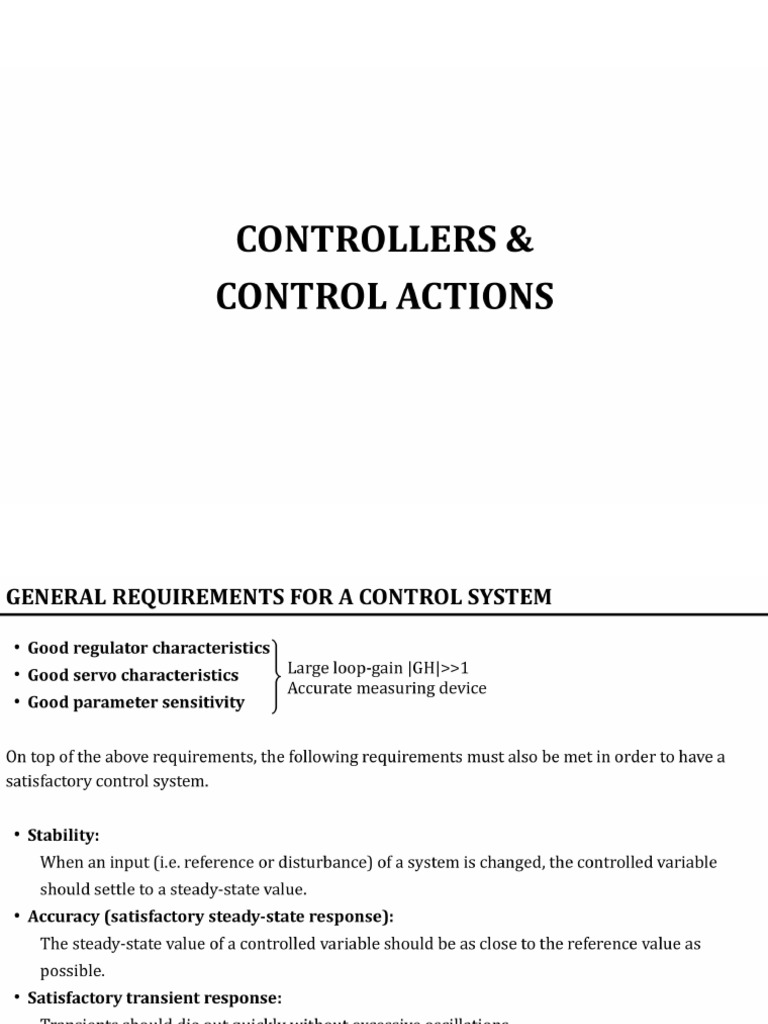 5 Controllers and Control Actions | PDF