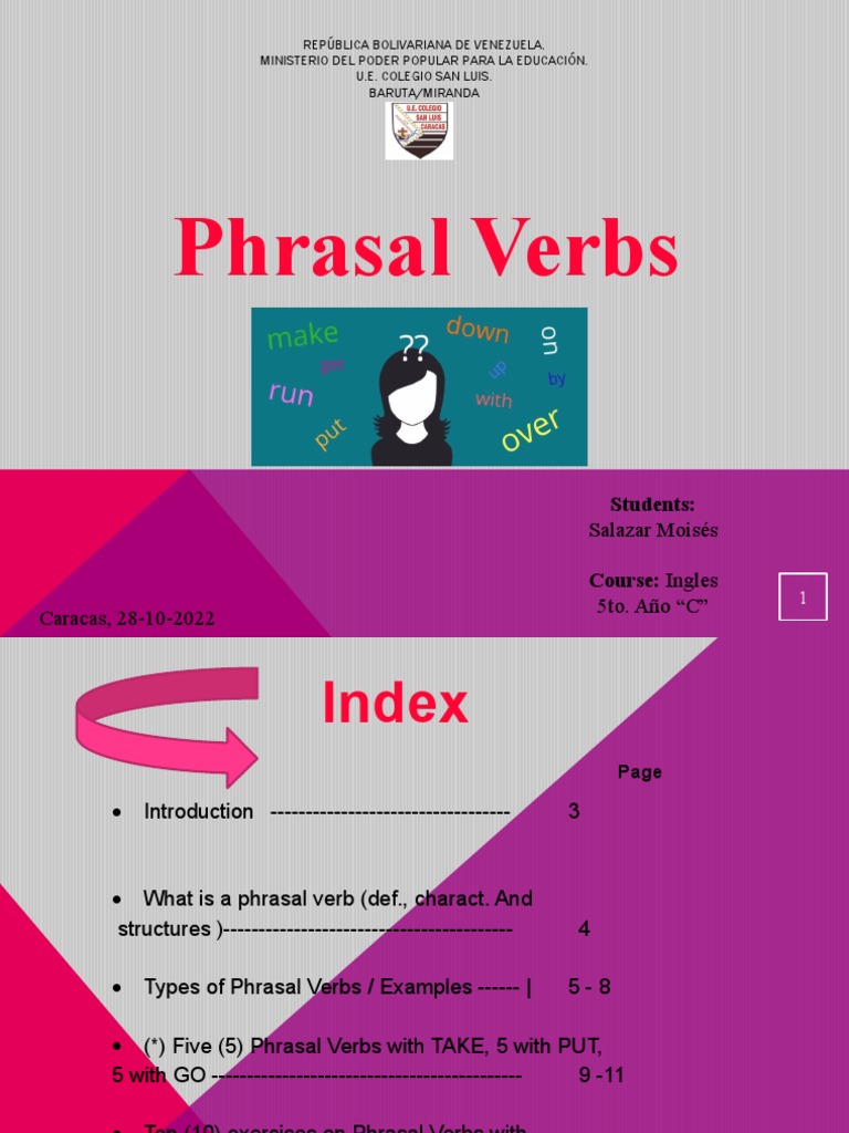 Understanding Phrasal Verbs in English | PDF | Verb | Preposition And ...