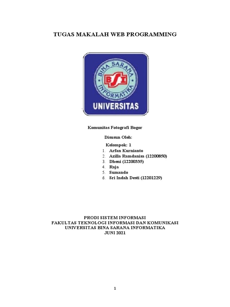 Makalah Web Pro 1 | PDF