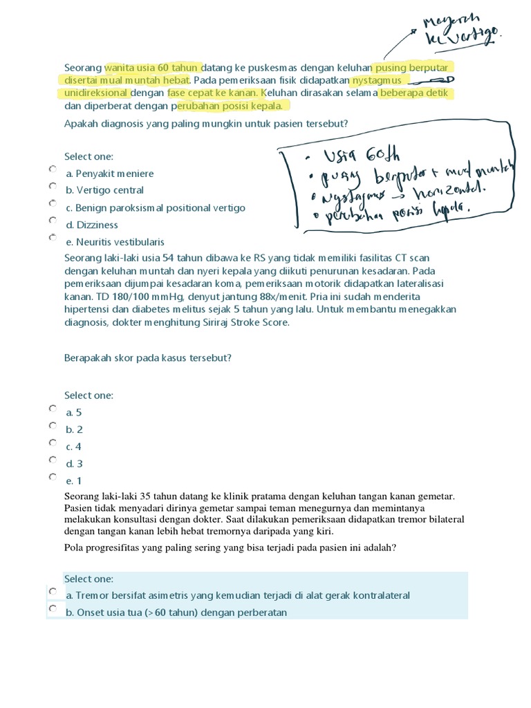 Saya Sedang Berbagi 'Neuropsikiatri 2018 - Soal UTB' - 221101 - 224325 | PDF