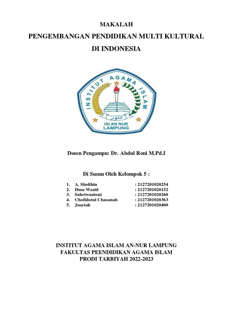 Makalah Pendidikan Multikultural Kelompok 5 | PDF