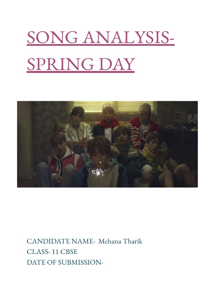 BTS Spring Day: Tribute to Sewol Tragedy | PDF | Language Arts ...