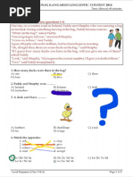 IKLC Pre Ecolier Level Past Paper | PDF