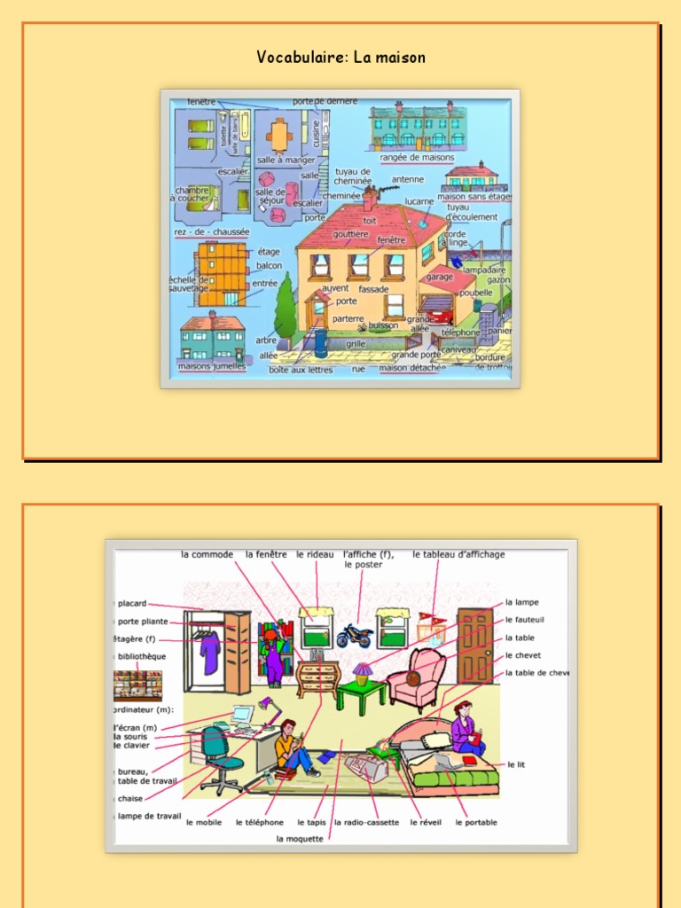 Vocabulaire - LA MAISON | PDF