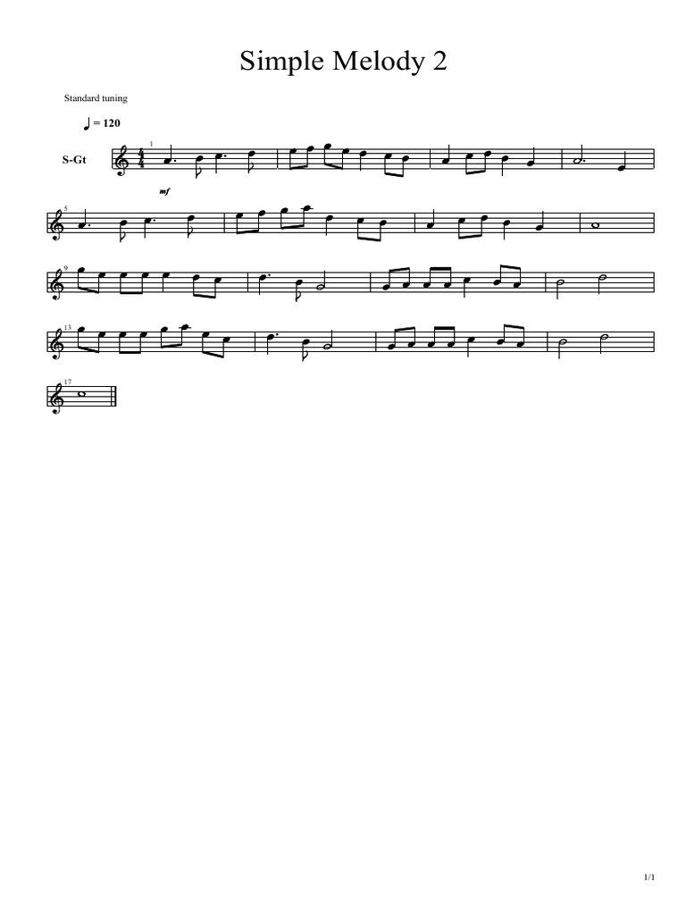 Simple Melody 2 (Note) | PDF