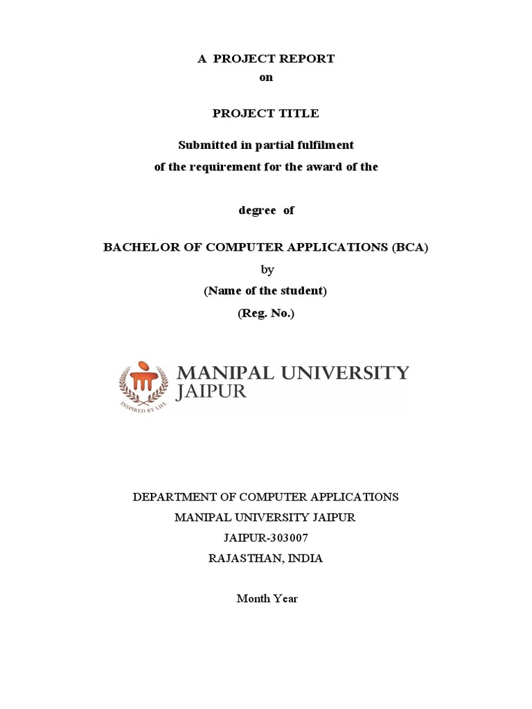 Minor Project Report Format MCA | PDF | Times New Roman | Paragraph