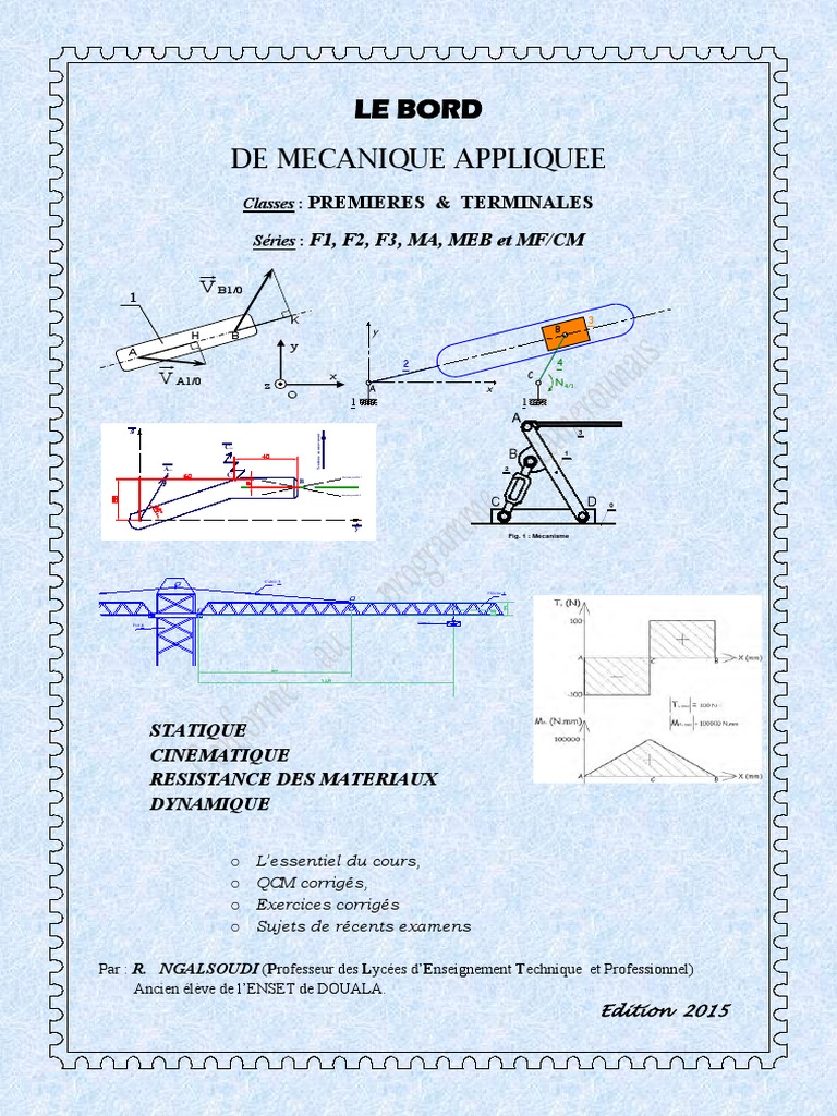 Cours de Mécanique Appliquée Bac Pro | PDF | Friction | Algèbre
