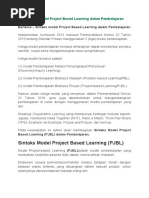 Sintaks Pembelajaran Project Based Learning | PDF