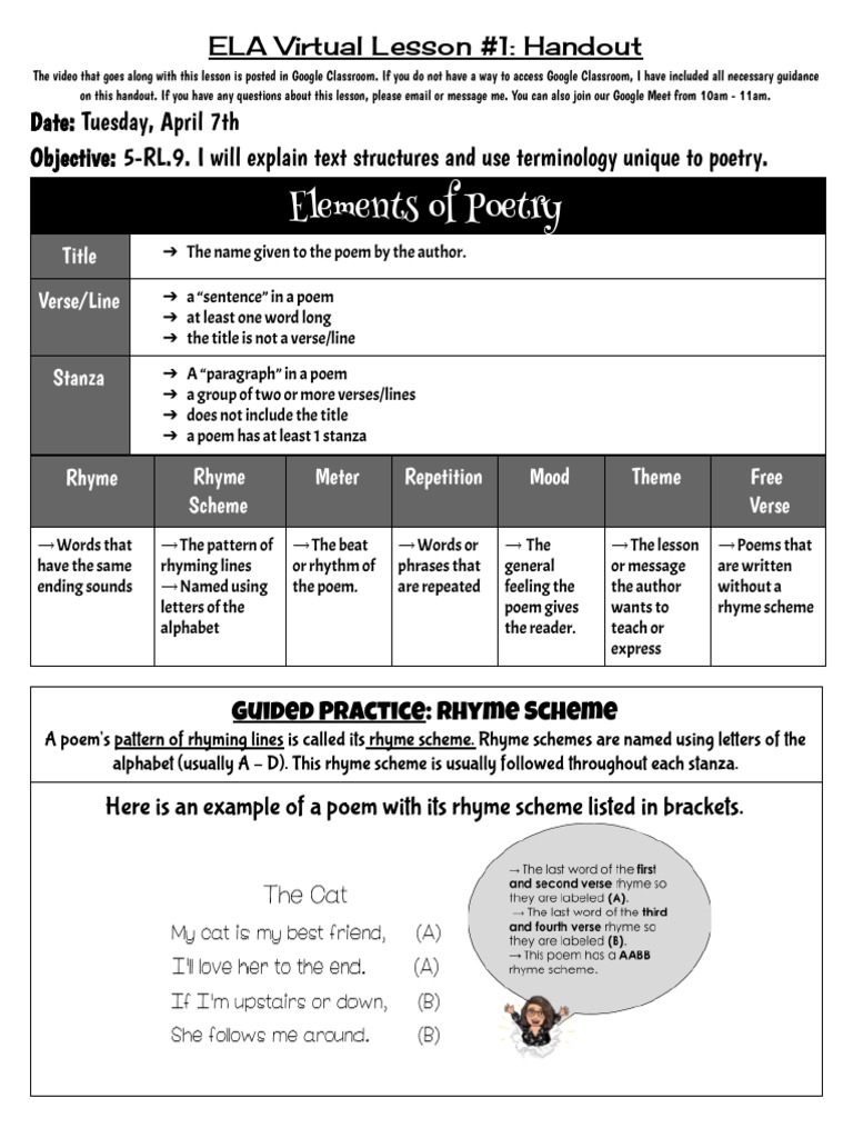 5th Grade ELA Assignments - 5th Grade April At-Home Learning | PDF