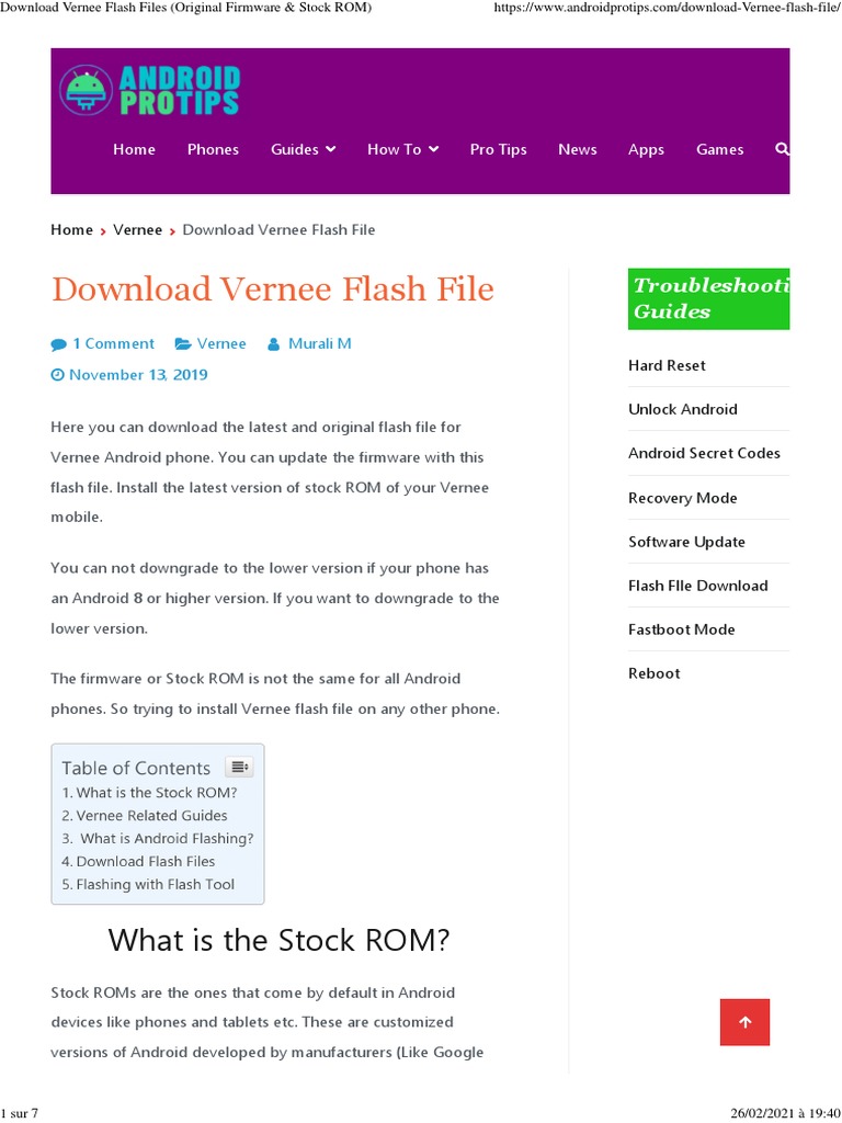 Vernee Flash Files | Download Free PDF | Android (Operating System ...