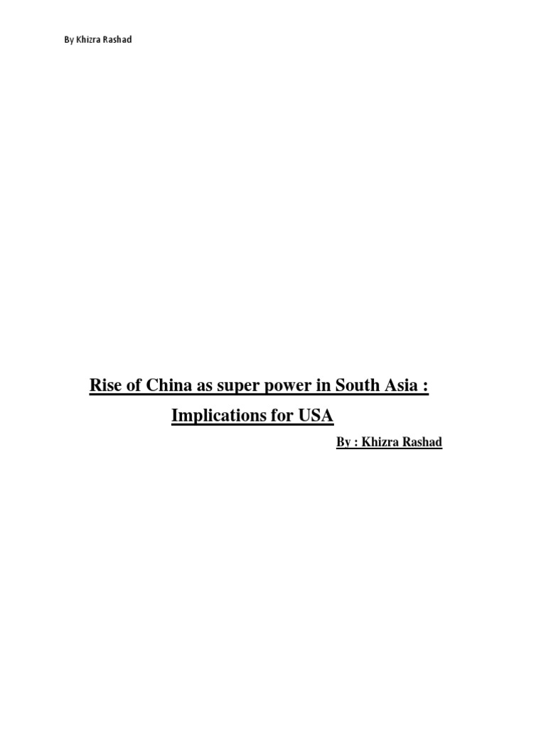 Rise Of China Pdf China World Politics