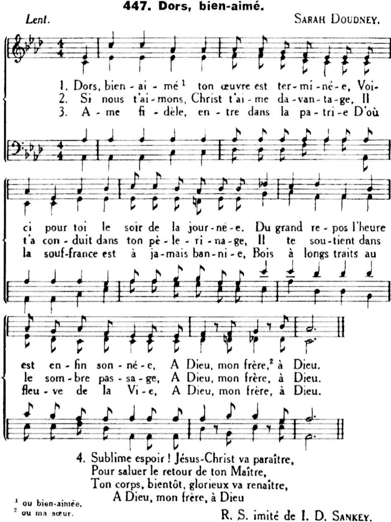 Af447 Dors Bien-Aime-Partition | PDF