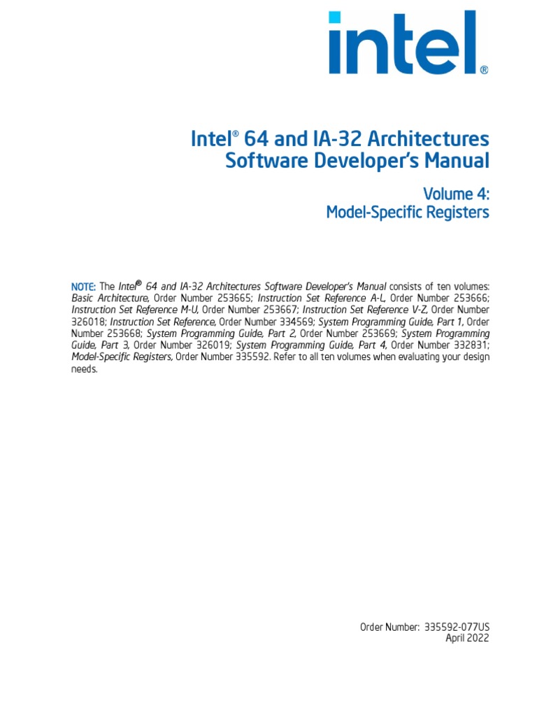 Sdm Vol 4 Pdf Intel Computer Architecture 