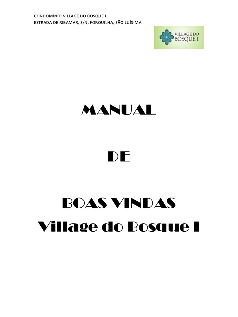 Manual de Boas Vindas PDF Atualizado | PDF | Condomínio | Setor imobiliário