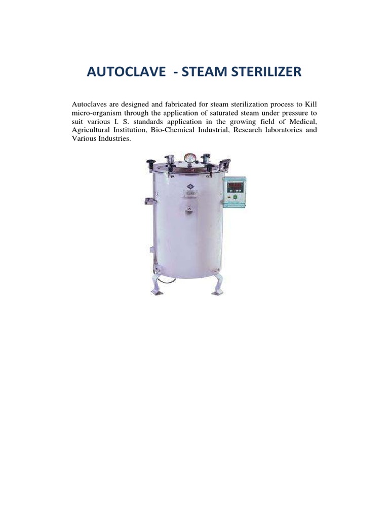 Laboratory Autoclave | PDF