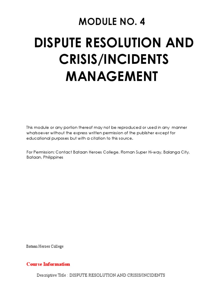 Module No. 4 | PDF | Mediation | Alternative Dispute Resolution