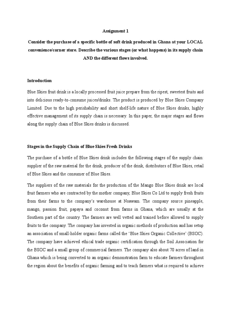 Assignment 1 - Supply Chain | PDF | Supply Chain | Supply Chain Management