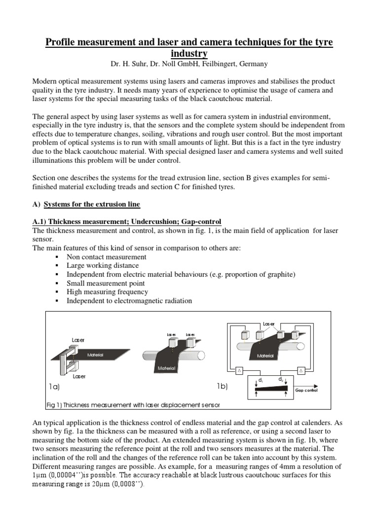 Tyre Profile Measurement Systems | PDF | Tire | Lighting
