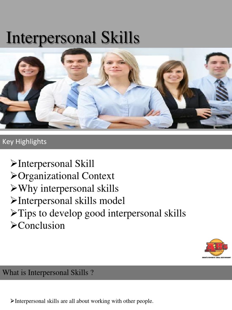 Interpersonal Skills | PDF | Interpersonal Relationships | Social Skills