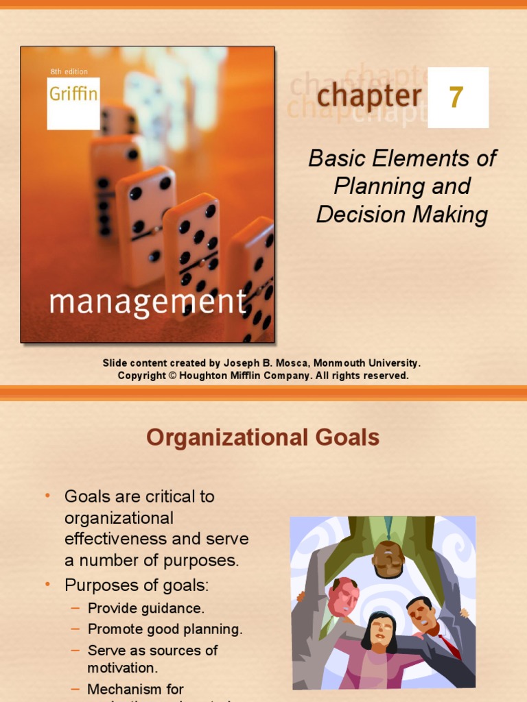 Basic Elements of Planning and Decision Making: Slide Content Created ...