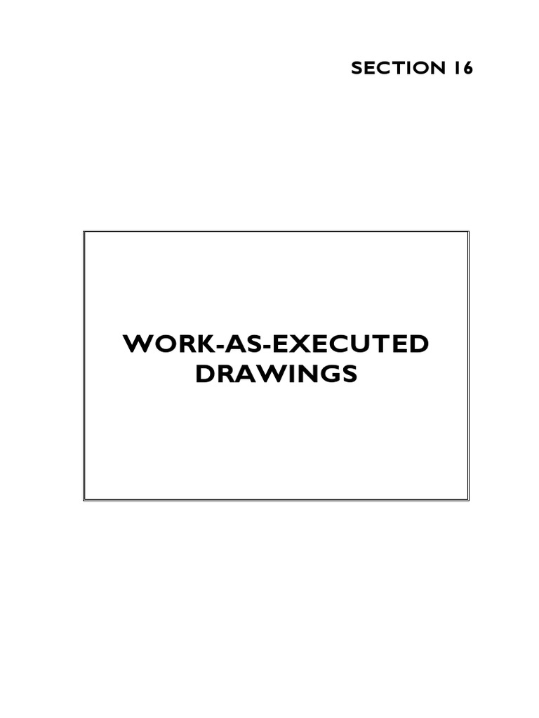 Work As Executed Drawings | PDF