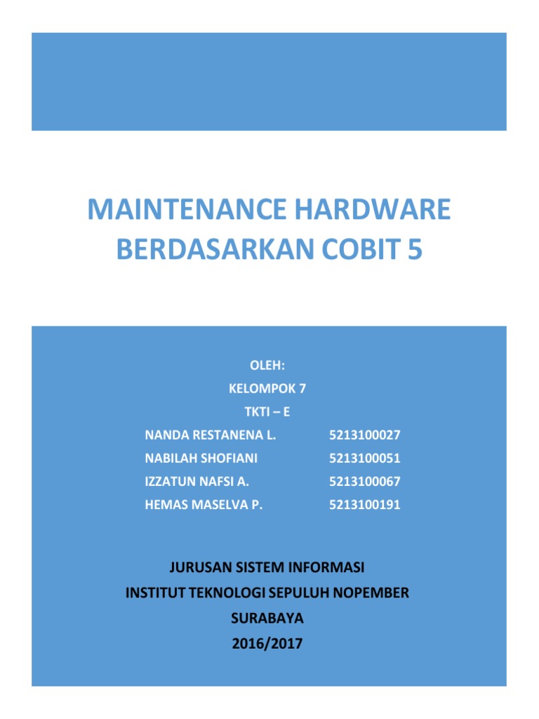 Pemeliharaan Hardware dengan COBIT 5 | PDF | Komputer