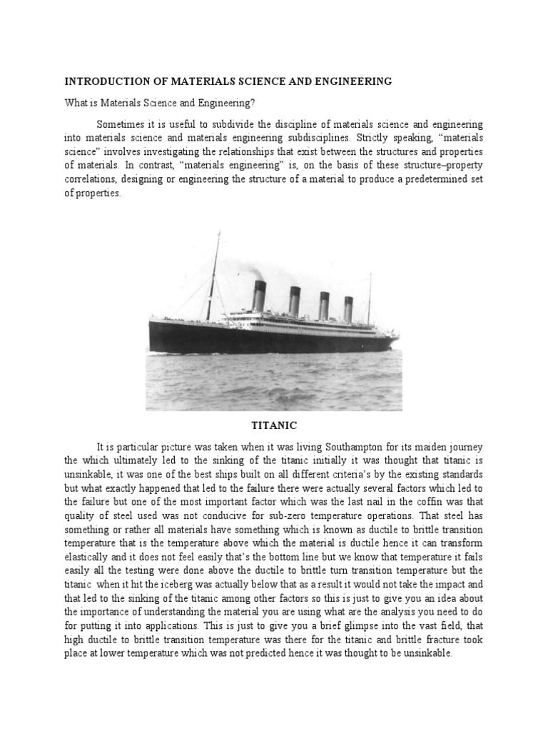 Adoremos, 3a, Me323, Intro and Scope of Materials Science and ...