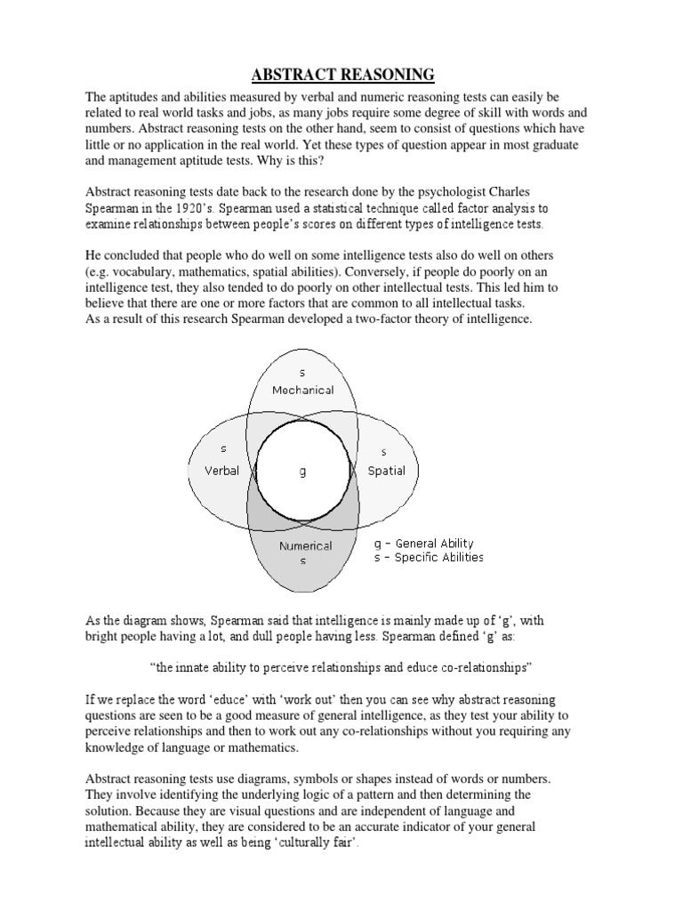 Abstract Reasoning | PDF | Behavioural Sciences | Cognition