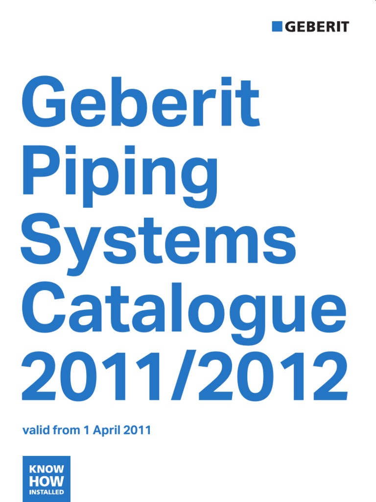 Geberit Waste Water Systems | PDF | Ac Power Plugs And Sockets | Pipe ...