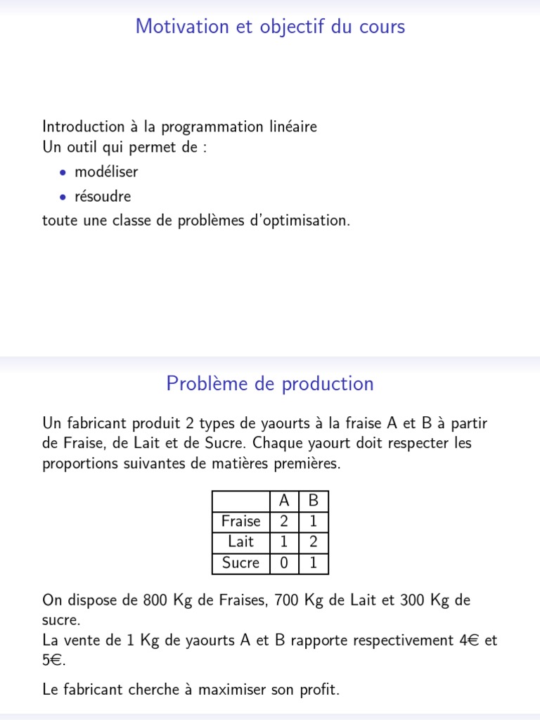 Problèmes de planification en optimisation | PDF | Optimisation ...