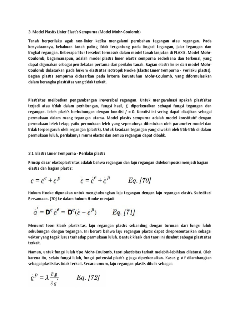 Translate Plaxis 2d Mohr Coulomb Chapter 3 | PDF | Teknologi & Rekayasa
