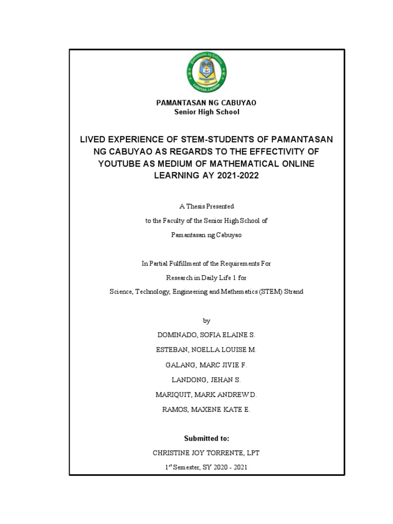 Res1 Group8 Final Paper | PDF | Educational Technology | Learning