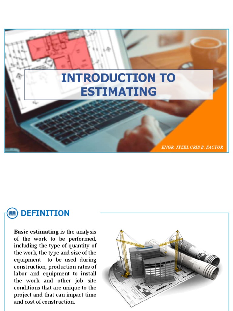 Introduction to Construction Estimating | PDF | Risk | Specification (Technical Standard)