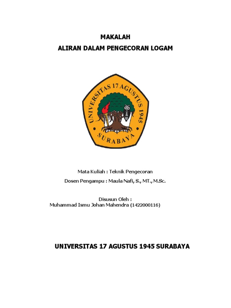 Muhammad Ismu Johan Mahendra - Makalah Teknik Pengecoran | PDF