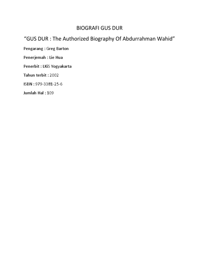 Biografi Gus Dur | PDF