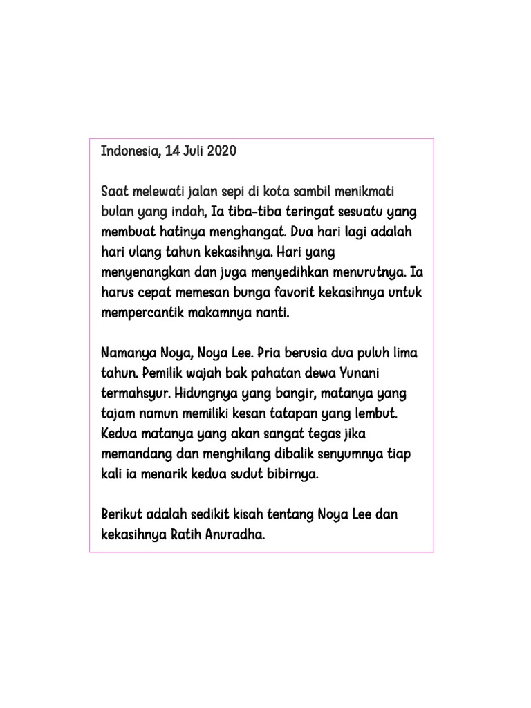 Kisah Cinta Tragis Noya dan Ratih | PDF