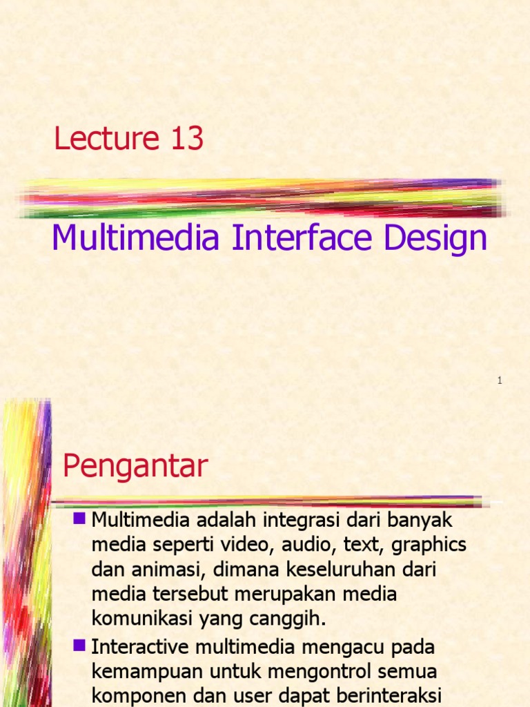 HCI - 13 - Multimedia Interface Design | PDF