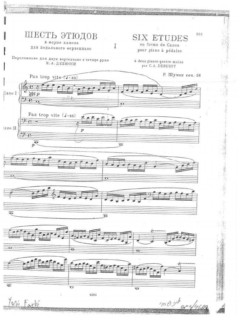 Debussy - 6 Etudes (2 PF) | PDF
