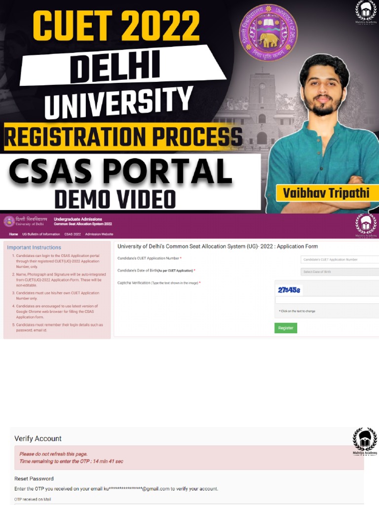 Du Csas Portal Registration Pdf