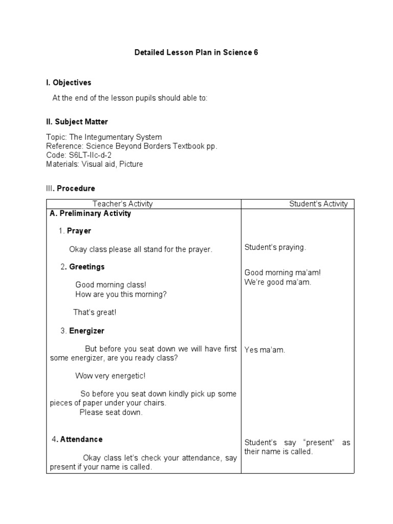 Detailed Lesson Plan in Science 6.. | PDF