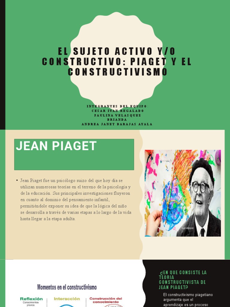 Constructivismo de Piaget: Claves | PDF | Constructivismo (filosofía de la educación ...