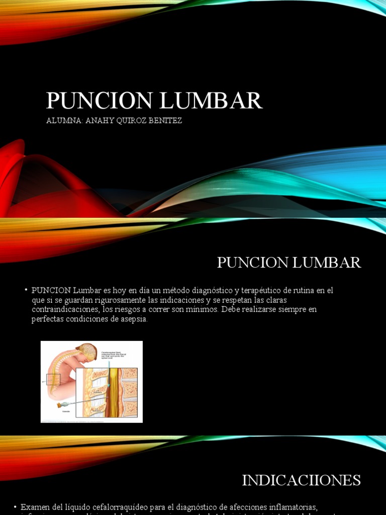 Puncion Lumbar | PDF | Medicina CLINICA | Especialidades Medicas
