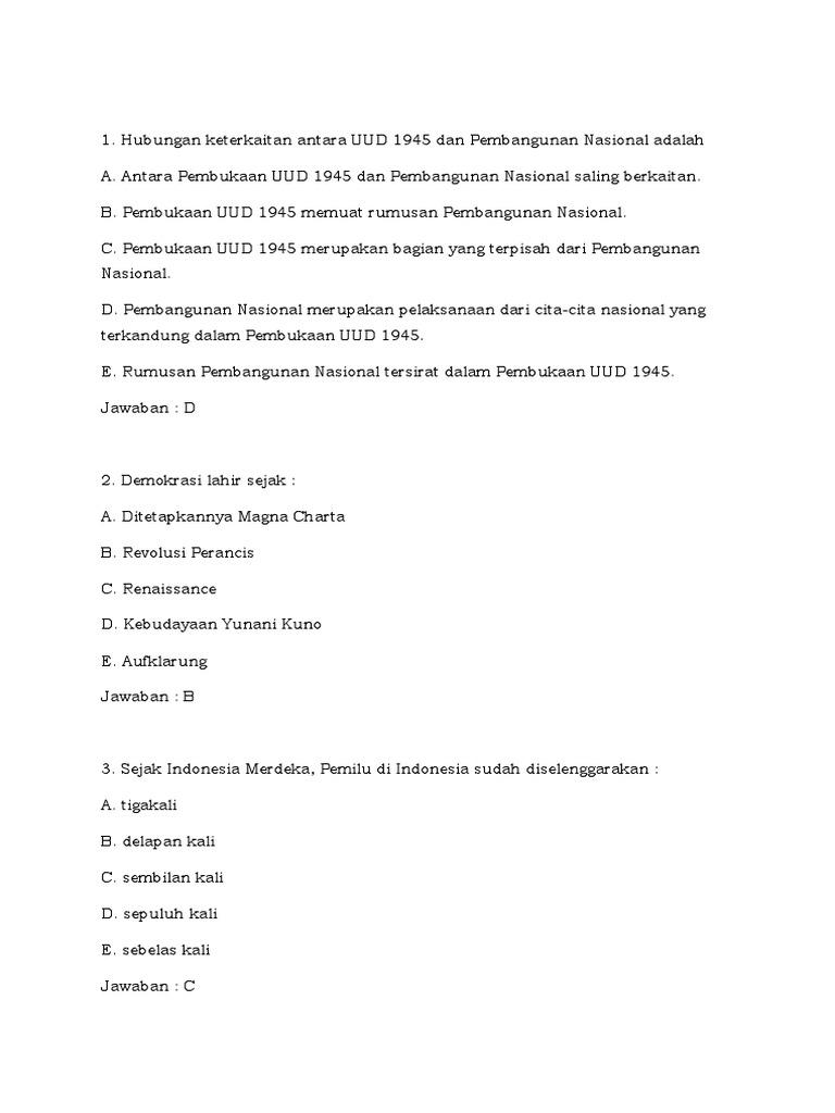 Contoh Soal CAT PPK 2024 | PDF