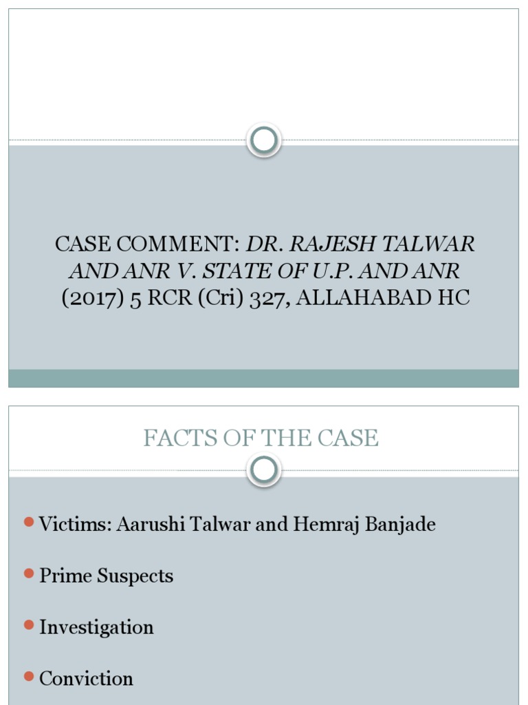 On Arushi Murder Case | PDF | Circumstantial Evidence | Evidence