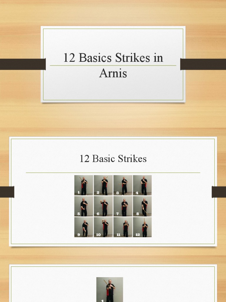 12 Basics Strikes in Arnis | PDF
