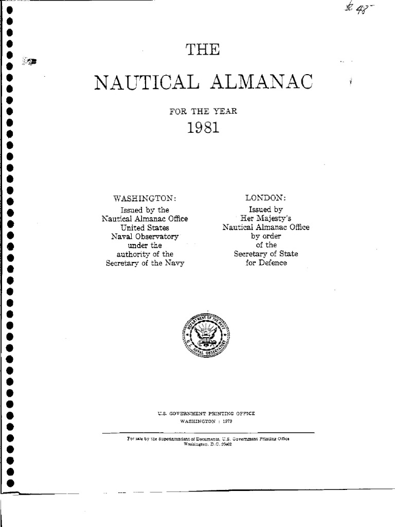 1981 Nautical Almanac | PDF