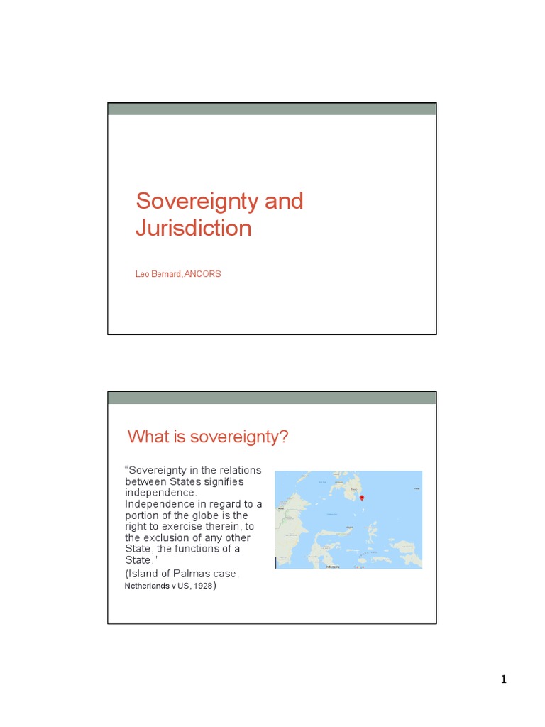 Sovereignty and Jurisdiction | PDF | Jurisdiction | Sovereignty