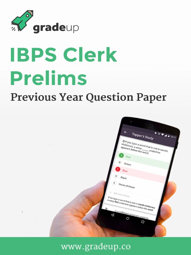 IBPS Clerk Question Paper English | PDF