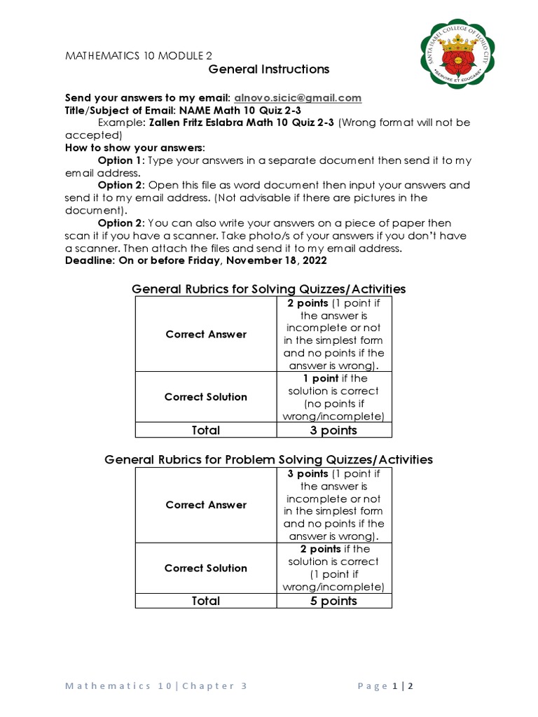 Chapter 3 Quiz | PDF