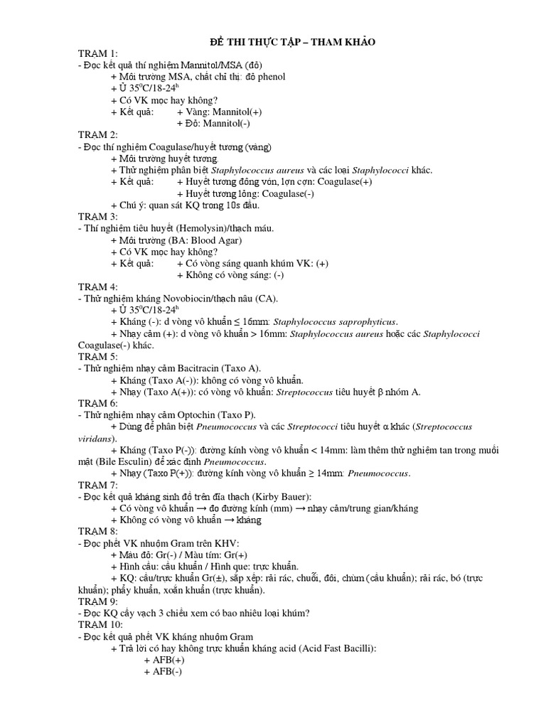 (123doc) - De-Thi-Thuc-Tap-Vi-Sinh-Tham-Khao | PDF